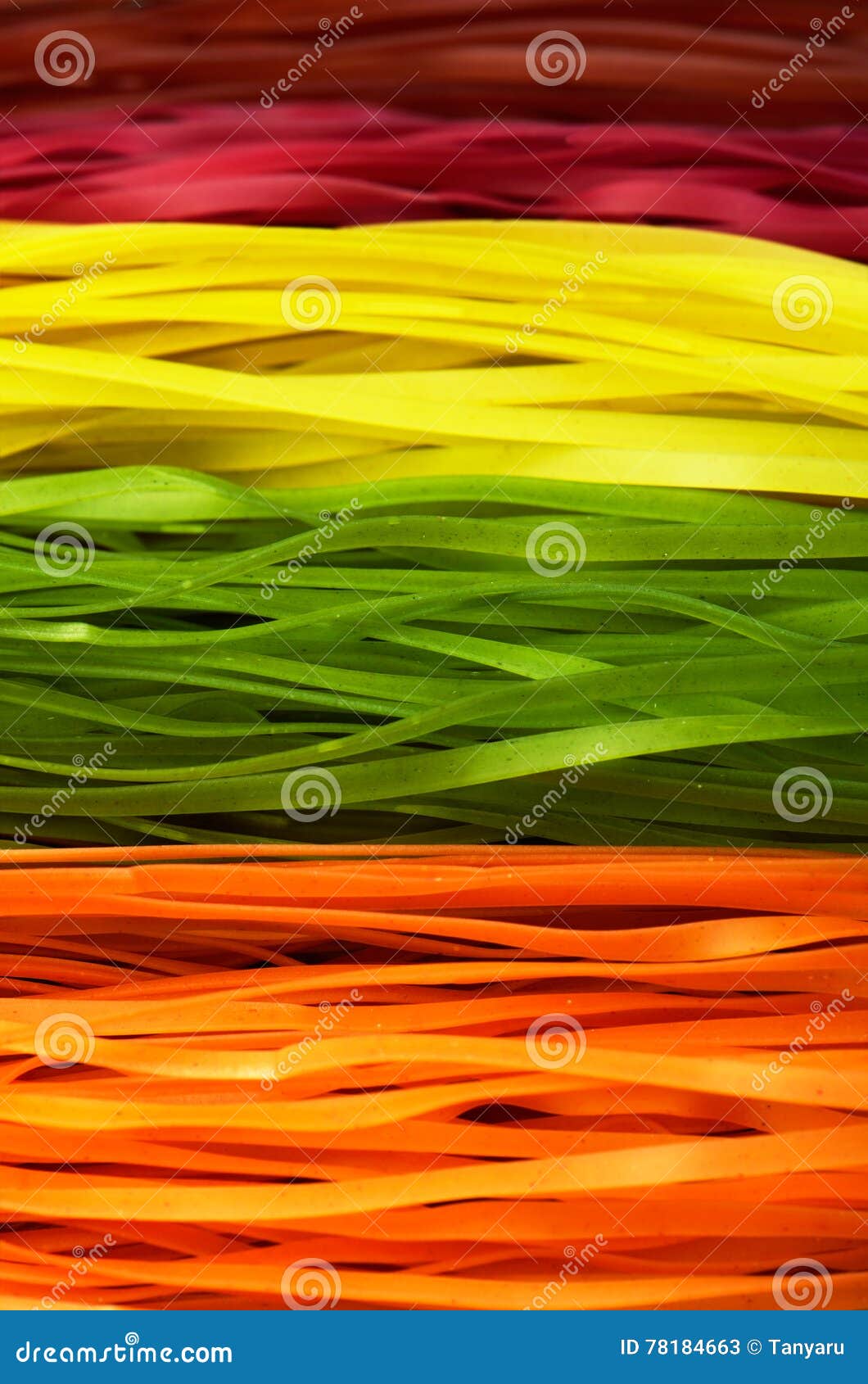 Multi Colored Pasta on a Full Frame. Vertical Stock Image - Image of ...