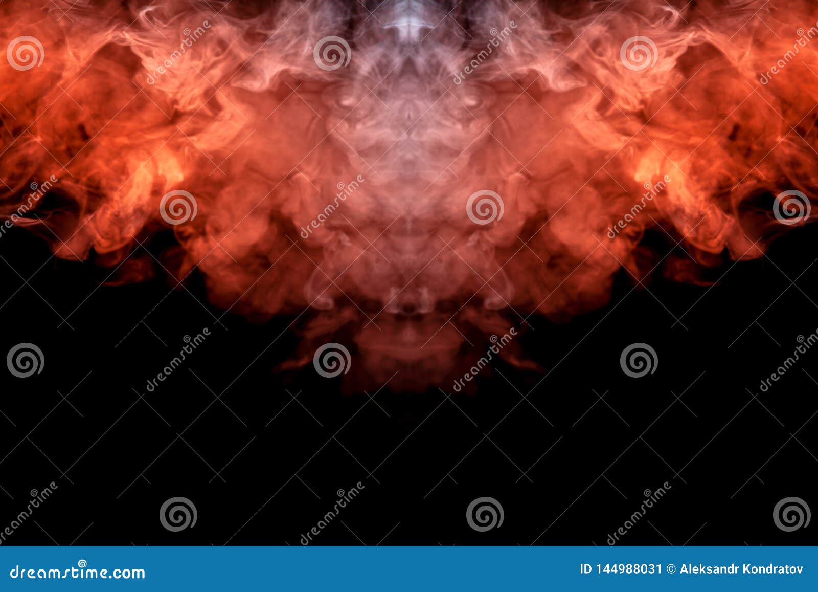 A Multi-colored Pattern of Purple and Blue Smoke of a Mystical Shape in ...
