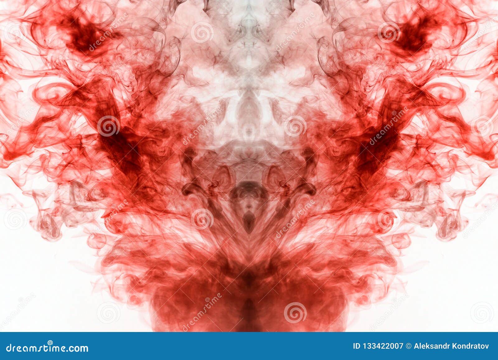 A Multi-colored Pattern of Red Smoke of a Mystical Shape in the Stock ...