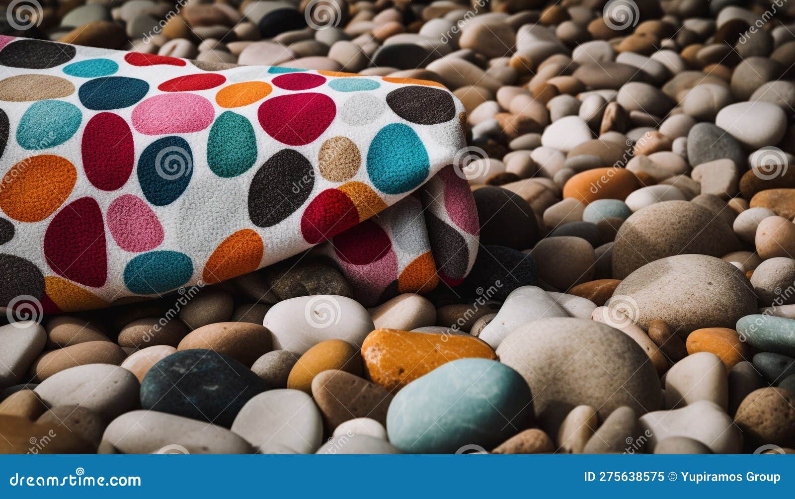 Multi Colored Pebble Stack, Beauty in Nature Circle Generated by AI ...