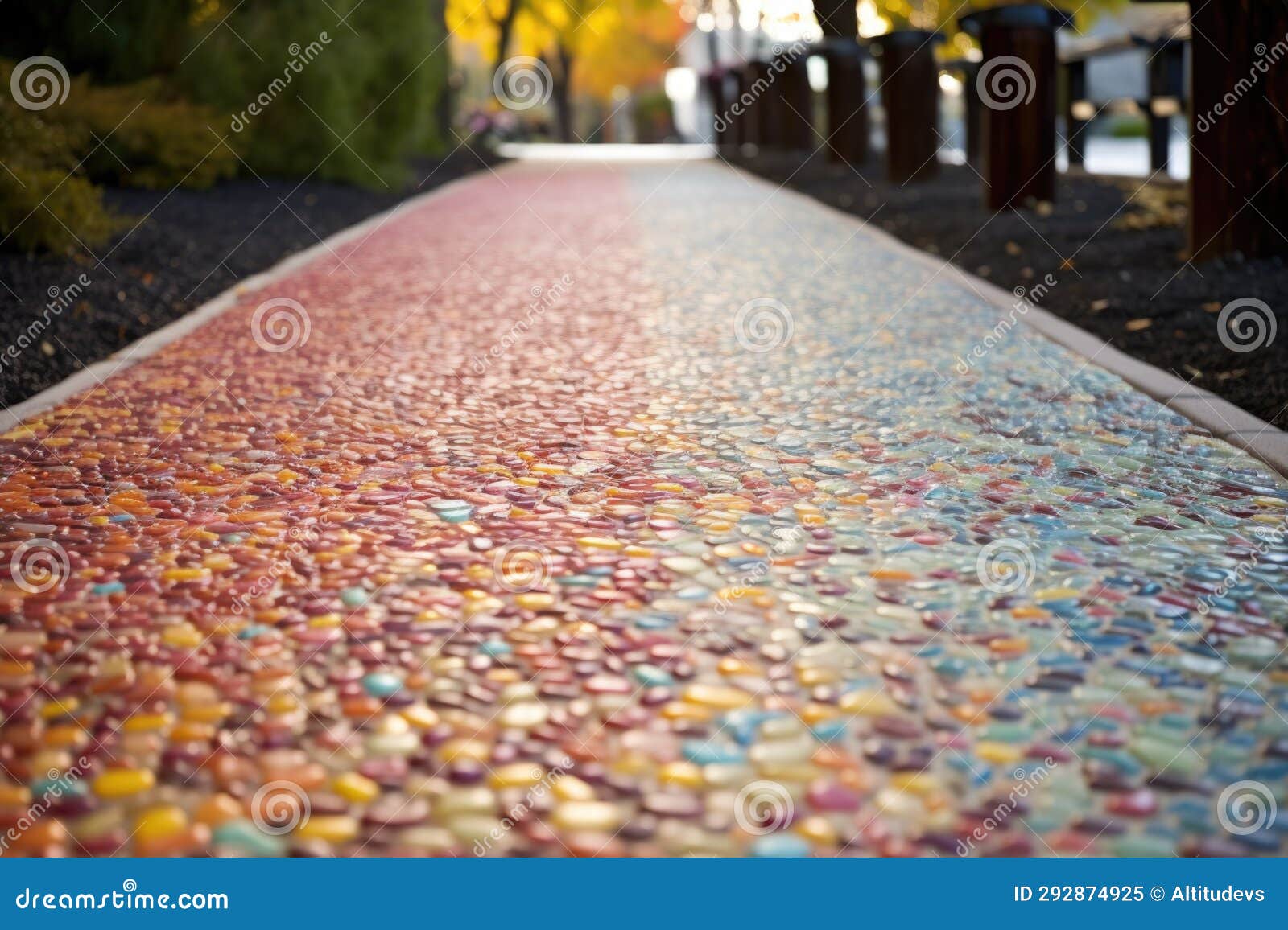 Multi-colored Pebbled Outdoor Walkway Stock Image - Image of garden ...