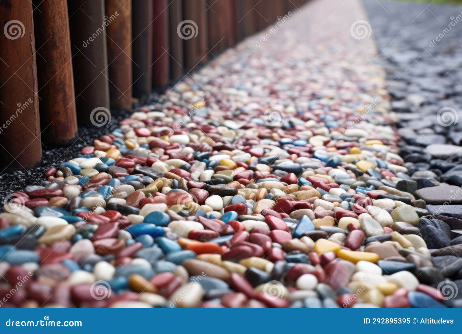 Multi-colored Pebbled Outdoor Walkway Stock Image - Image of walkway ...