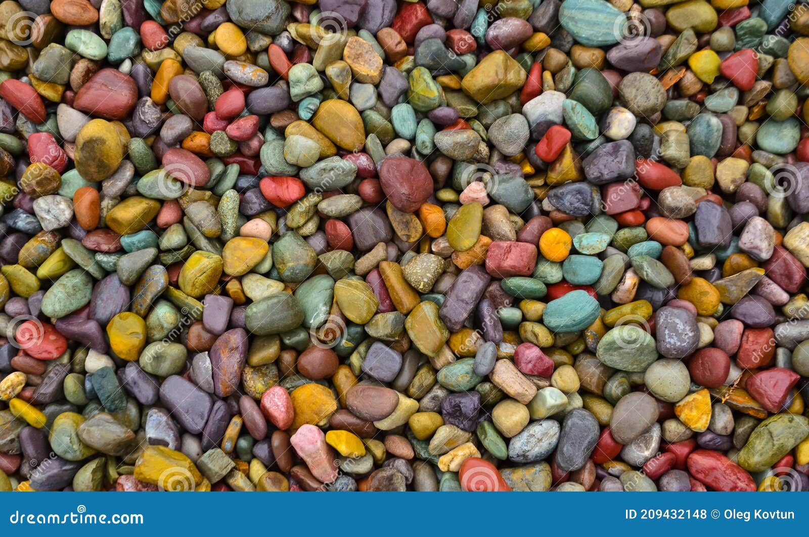 Multi-colored Pebbles in the Interior, Round Colored Pebbles. Montana ...