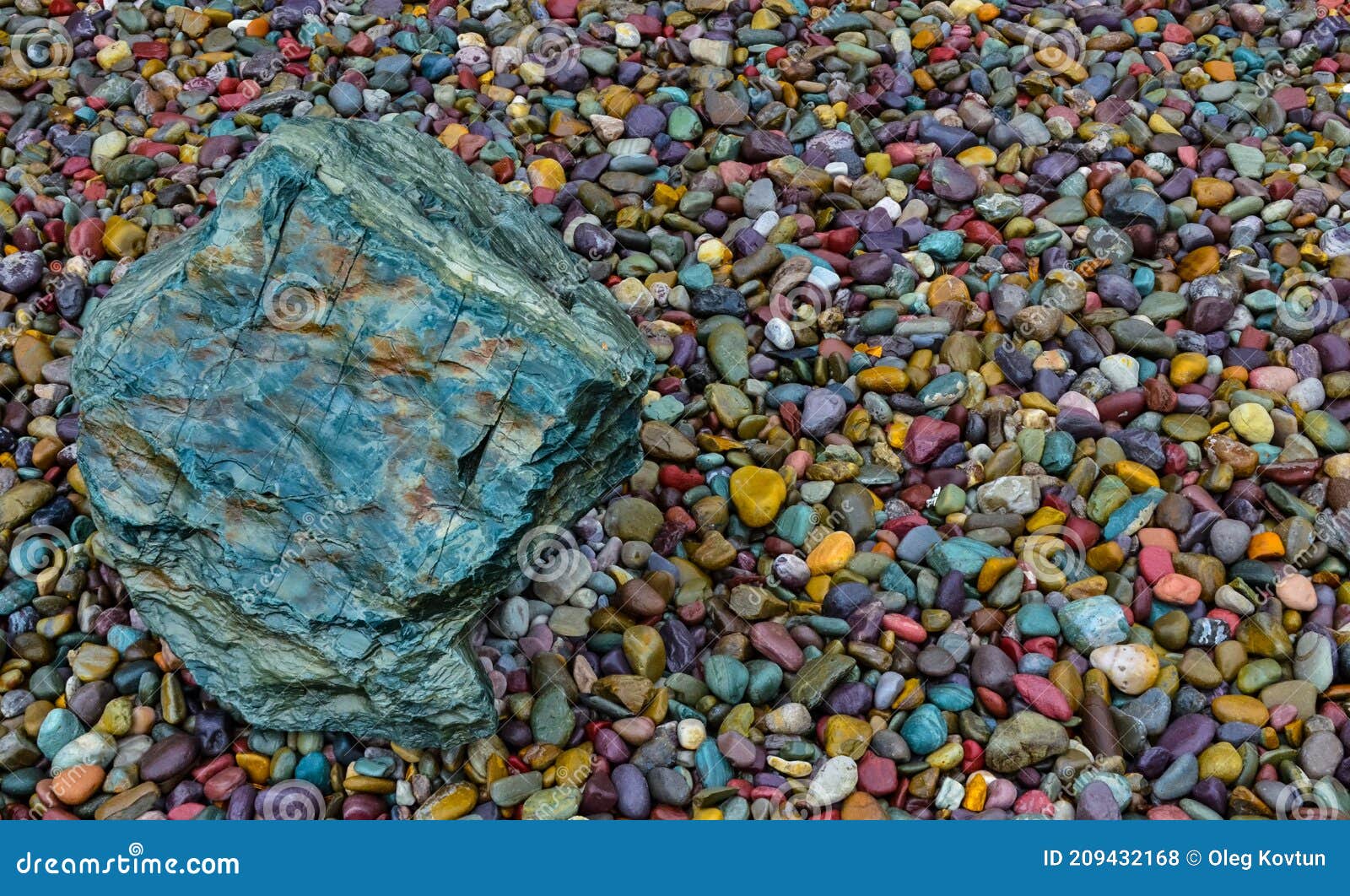 Multi-colored Pebbles in the Interior, Round Colored Pebbles. Montana ...