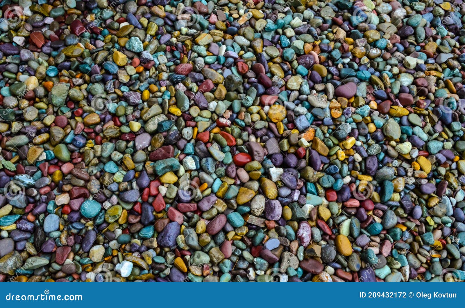 Multi-colored Pebbles in the Interior, Round Colored Pebbles. Montana ...