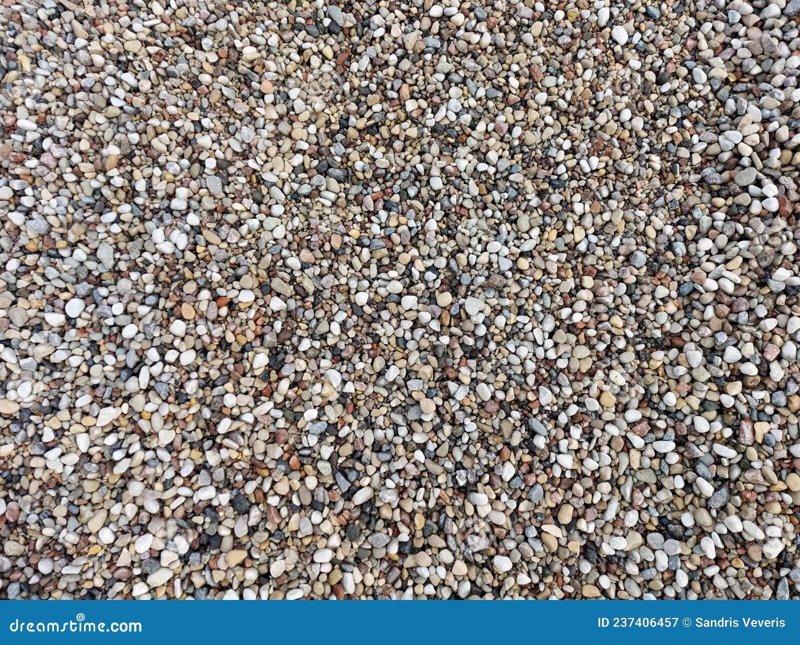 Multi-colored Pebbles, Medium-sized Stones. Close-up View from Above ...