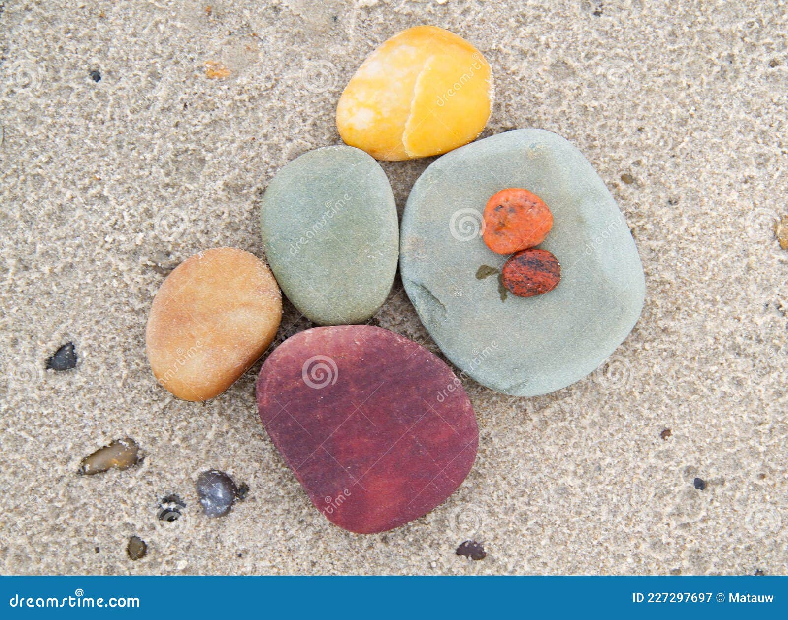 Multi-colored Pebbles on Sand Stock Image - Image of multi, green ...