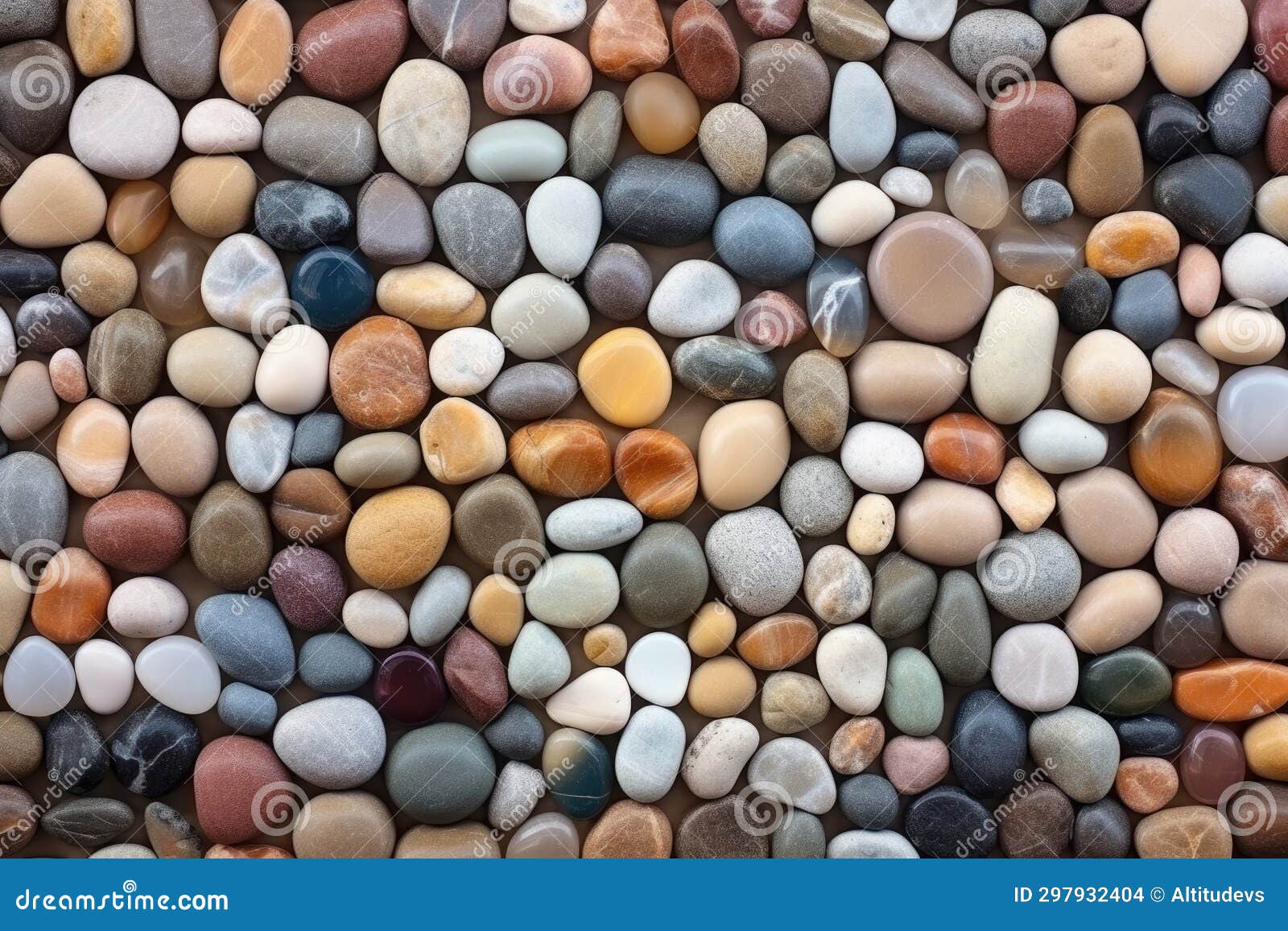 Multi-colored Pebbles Set Against a Neutral Base Stock Photo - Image of ...
