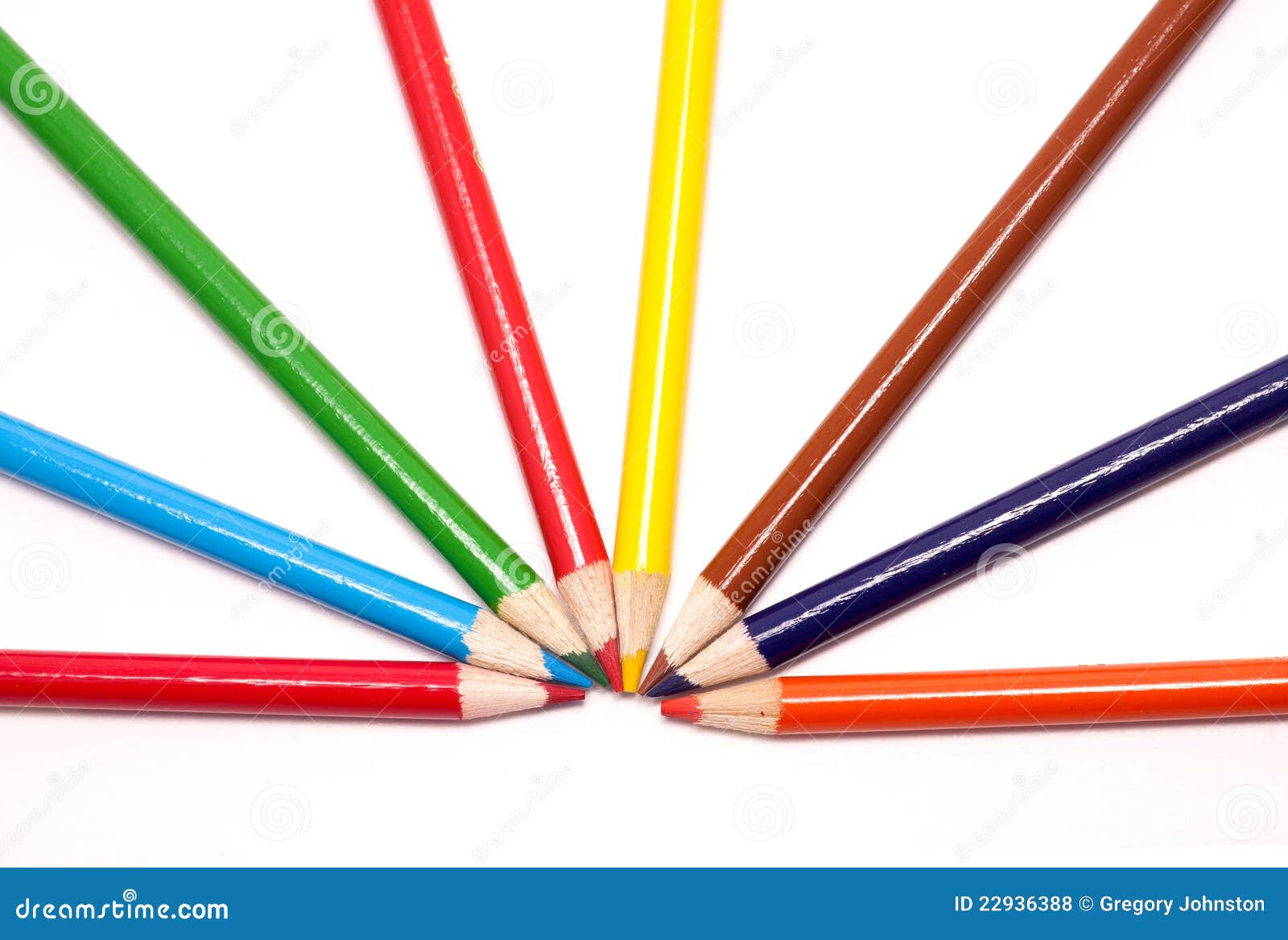 Multi colored pencils. stock photo. Image of colorful - 22936388