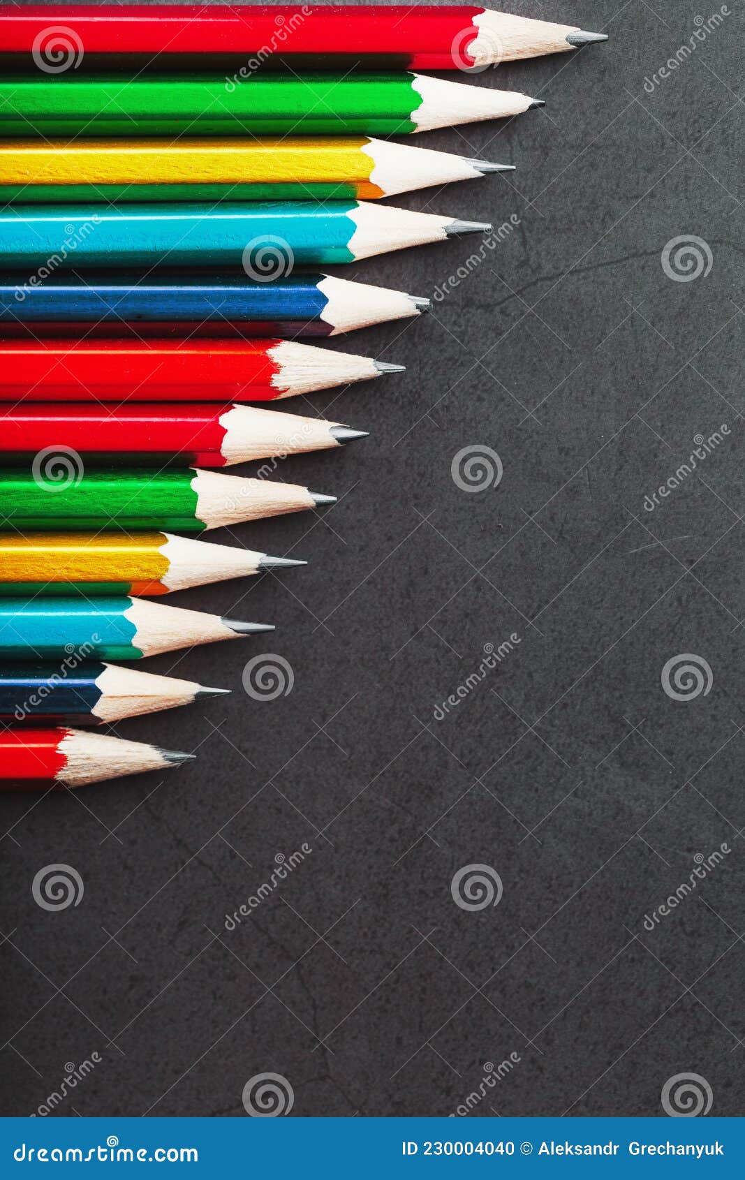 Multi-colored Pencils for Drawing and Drawing in a Row on a Textured ...