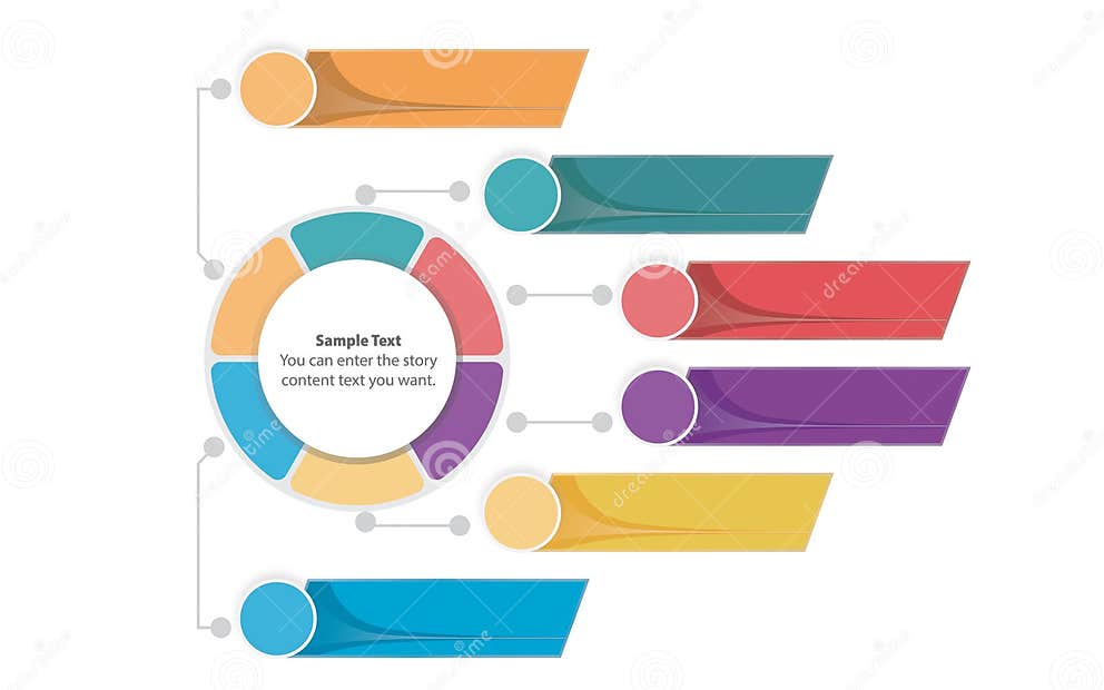 Multi Colored Pie Chart by Bar Graphs Stock Illustration - Illustration ...