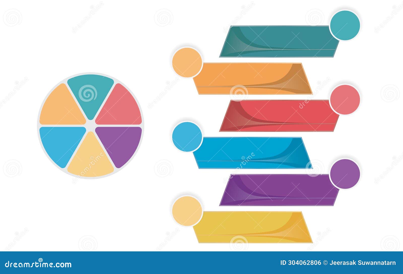 Multi Colored Pie Chart by Bar Graphs Stock Illustration - Illustration ...