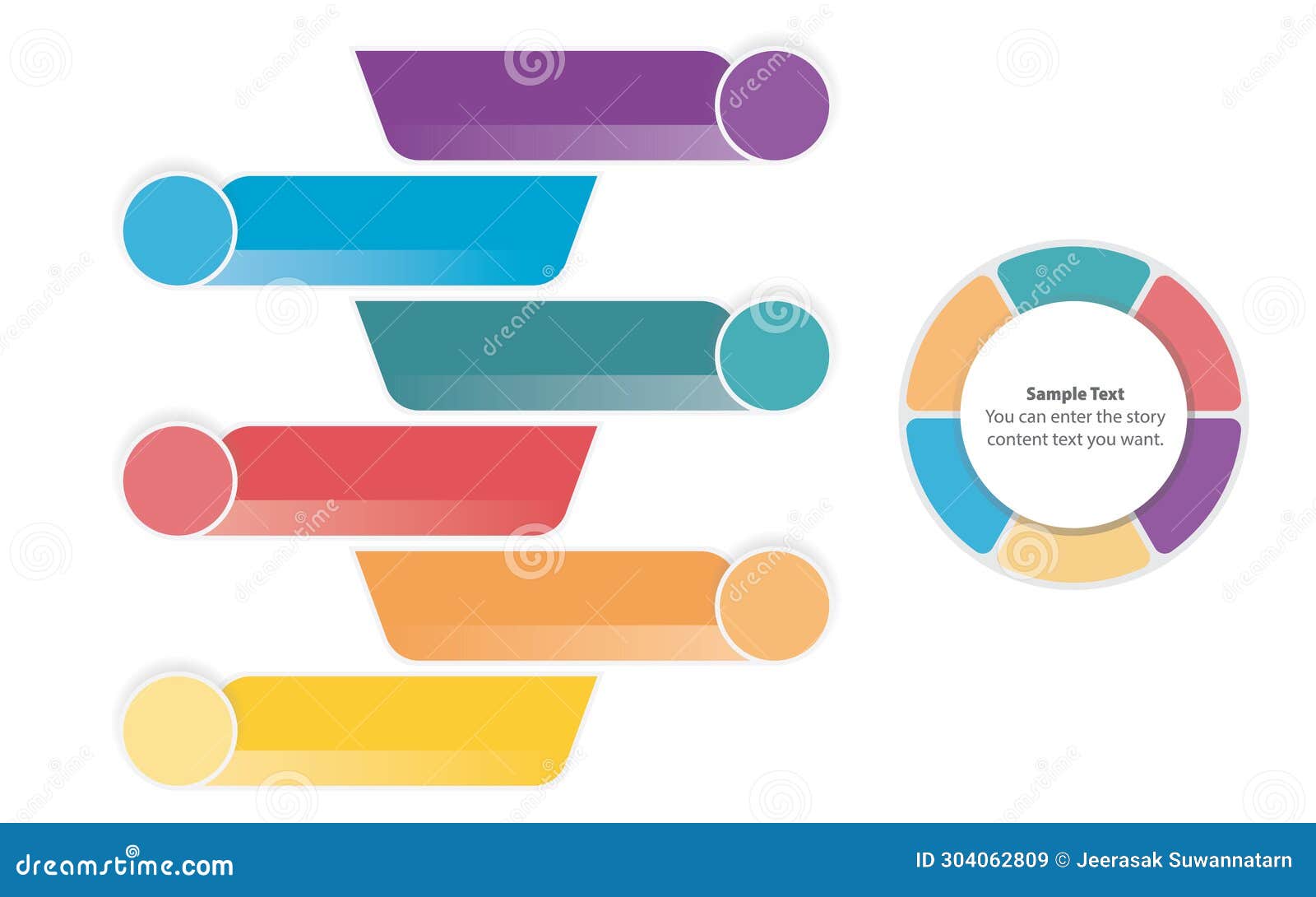Multi Colored Pie Chart by Bar Graphs Stock Illustration - Illustration ...
