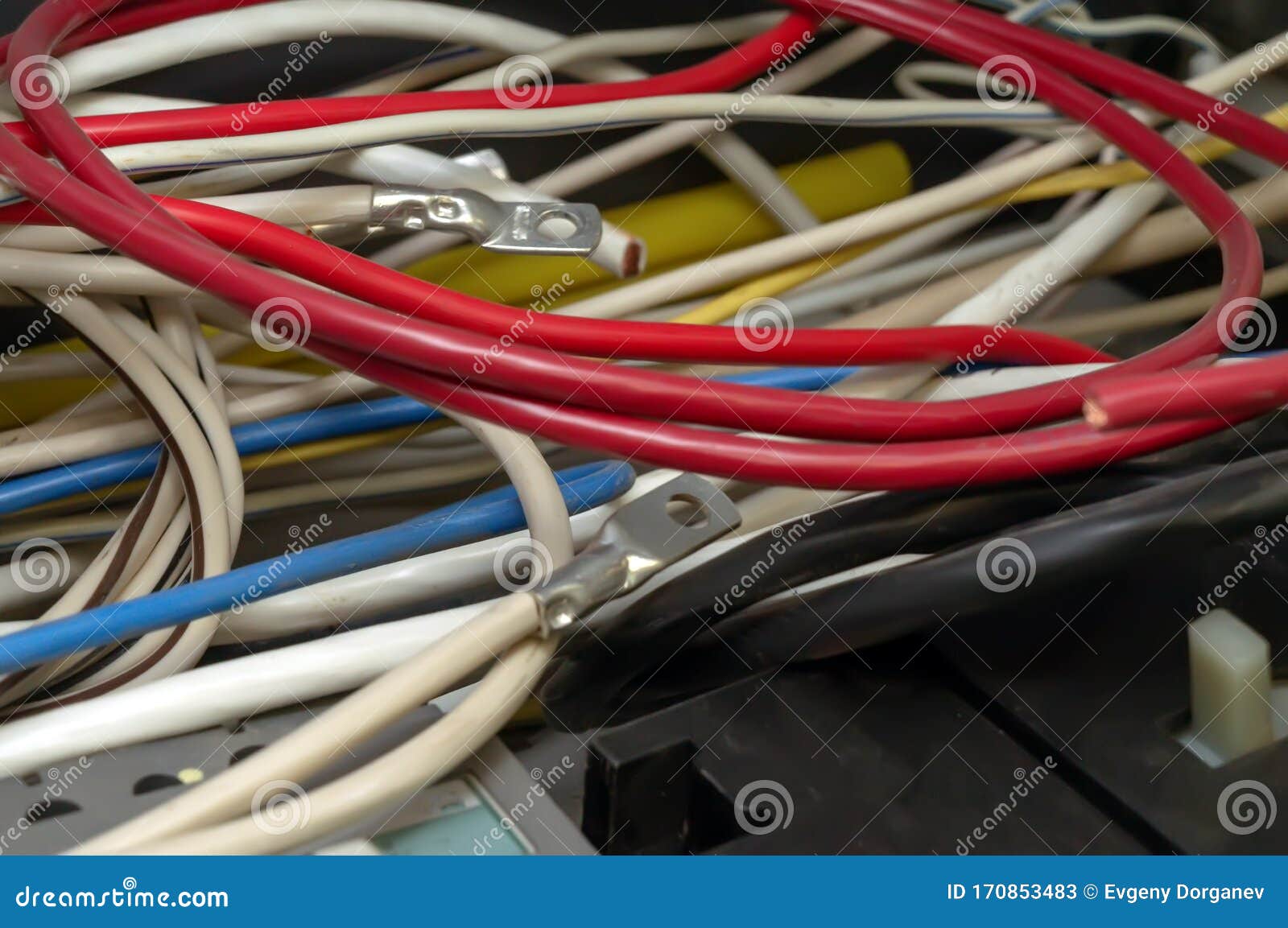 Multi-colored Pieces of Electrical Wires Stock Image - Image of ...