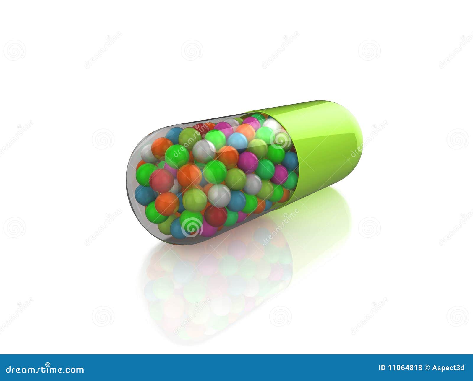 Multi-colored pill stock illustration. Illustration of bubble - 11064818