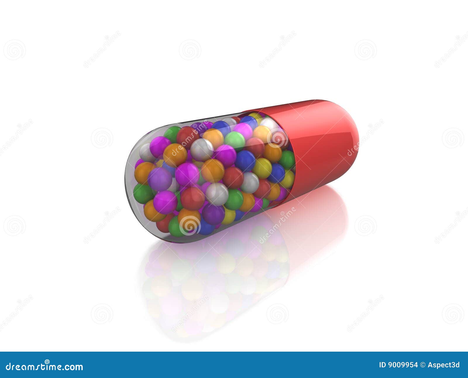 Multi-colored pill stock illustration. Illustration of multicolored ...
