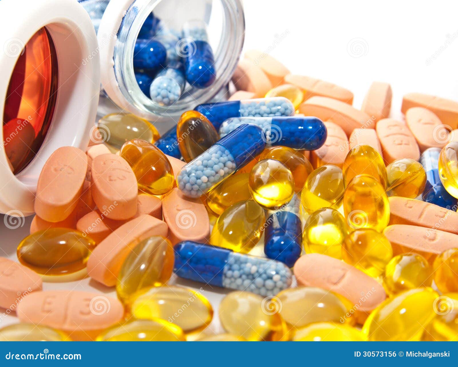 Multi-colored Pills and Boxes Stock Photo - Image of doctor, golden ...