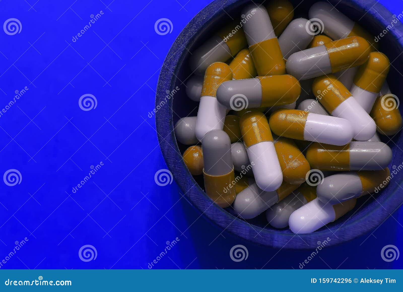 Multi-colored Pills on a Table. Multi-colored Round Pills Stock Photo ...