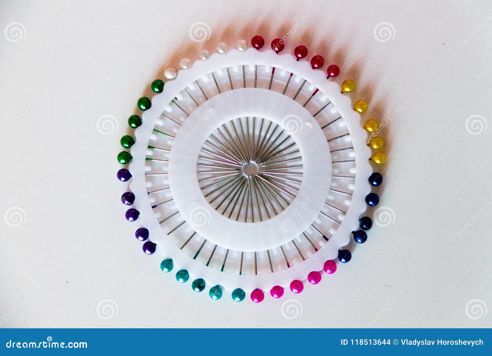Multi-colored Pins for Tailor, Pins in Storage Box Stock Photo - Image ...