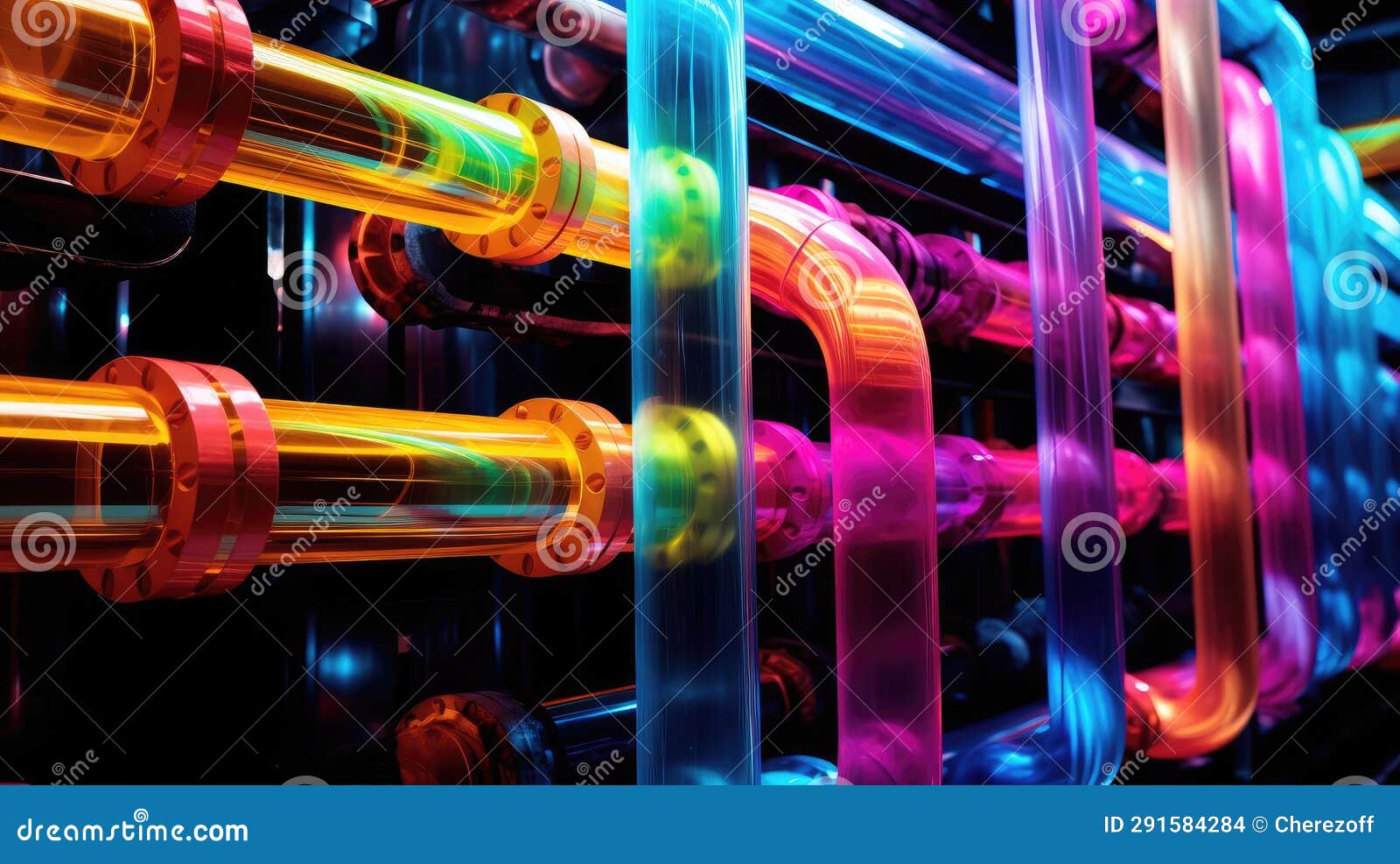 Multi-colored pipes stock illustration. Illustration of iron - 291584284