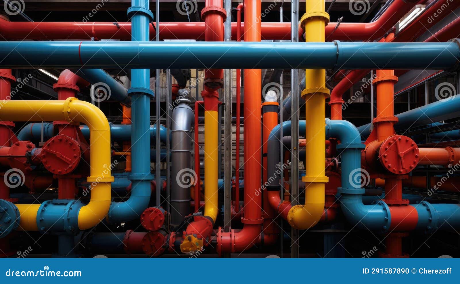 Multi-colored pipes stock illustration. Illustration of pipeline ...