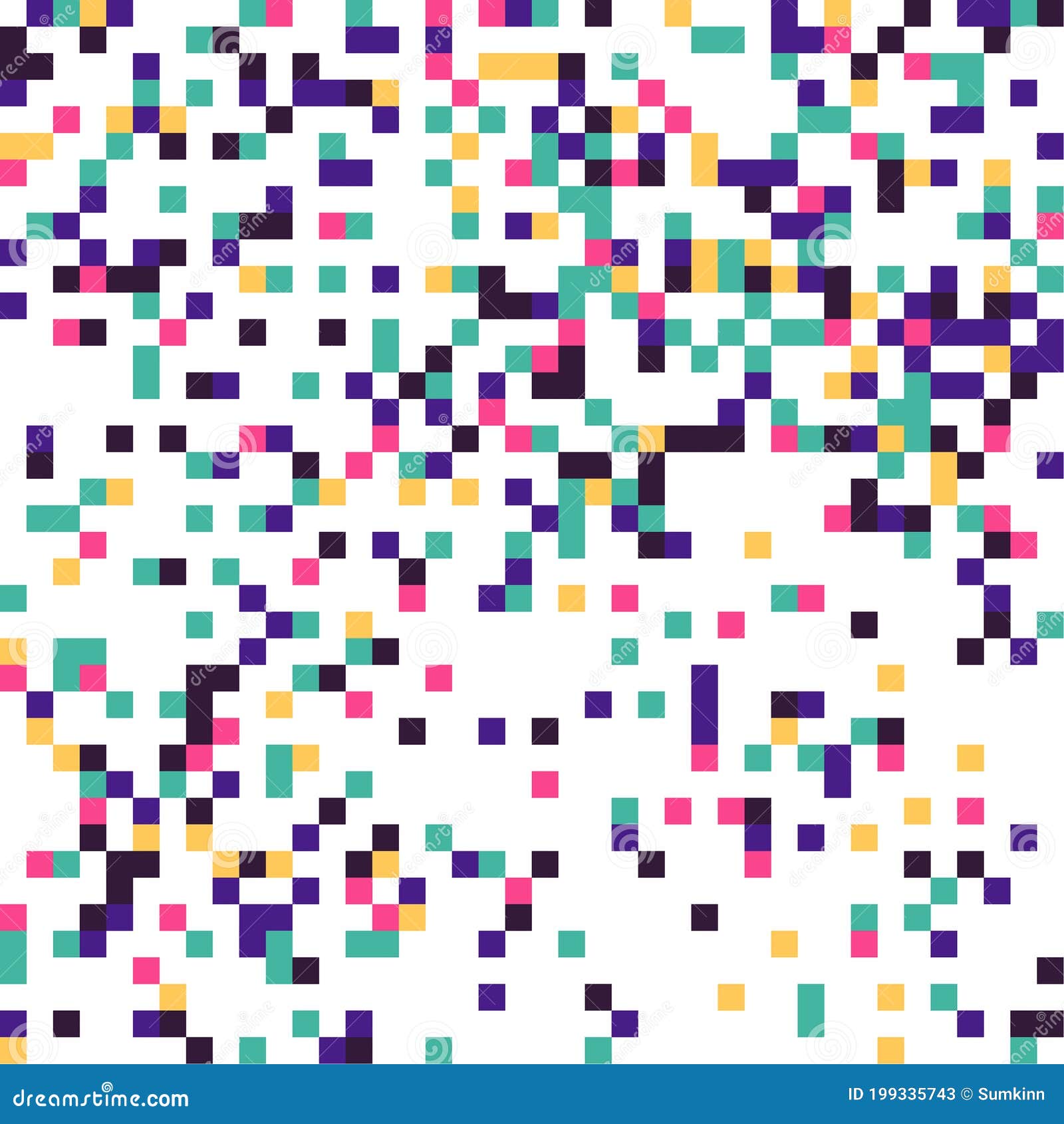 Multi colored pixelation. stock vector. Illustration of design - 199335743
