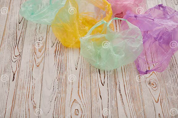 Multi-colored Plastic Bags for Products Stock Image - Image of market ...