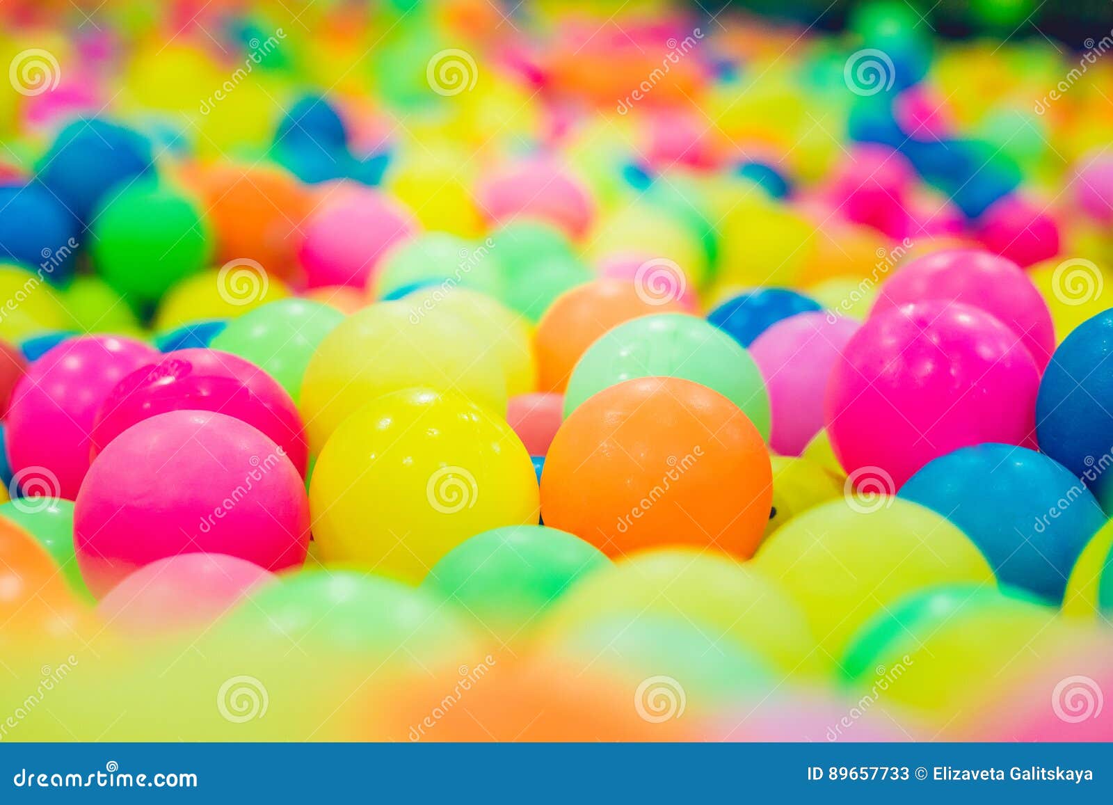 Multi-colored Plastic Balls. a Children`s Playroom Stock Image - Image ...