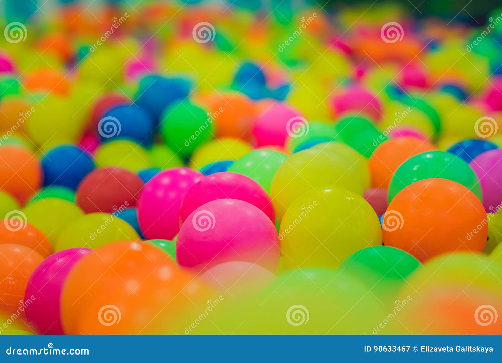 Multi-colored Plastic Balls. a Children`s Playroom Stock Image - Image ...