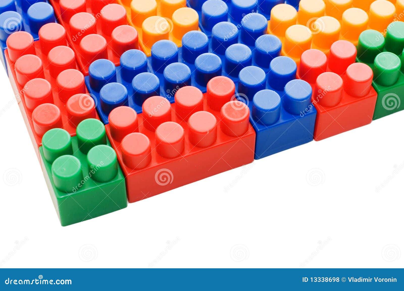 Multi-colored Plastic Blocks on White Stock Photo - Image of growth ...