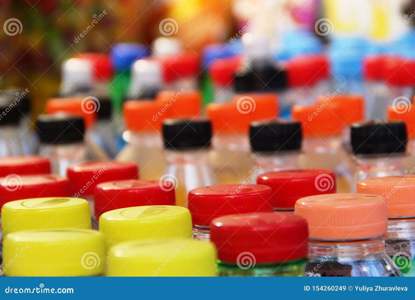 Multi-colored Plastic Bottle Caps. Plastic Bottle Caps Varicolored ...