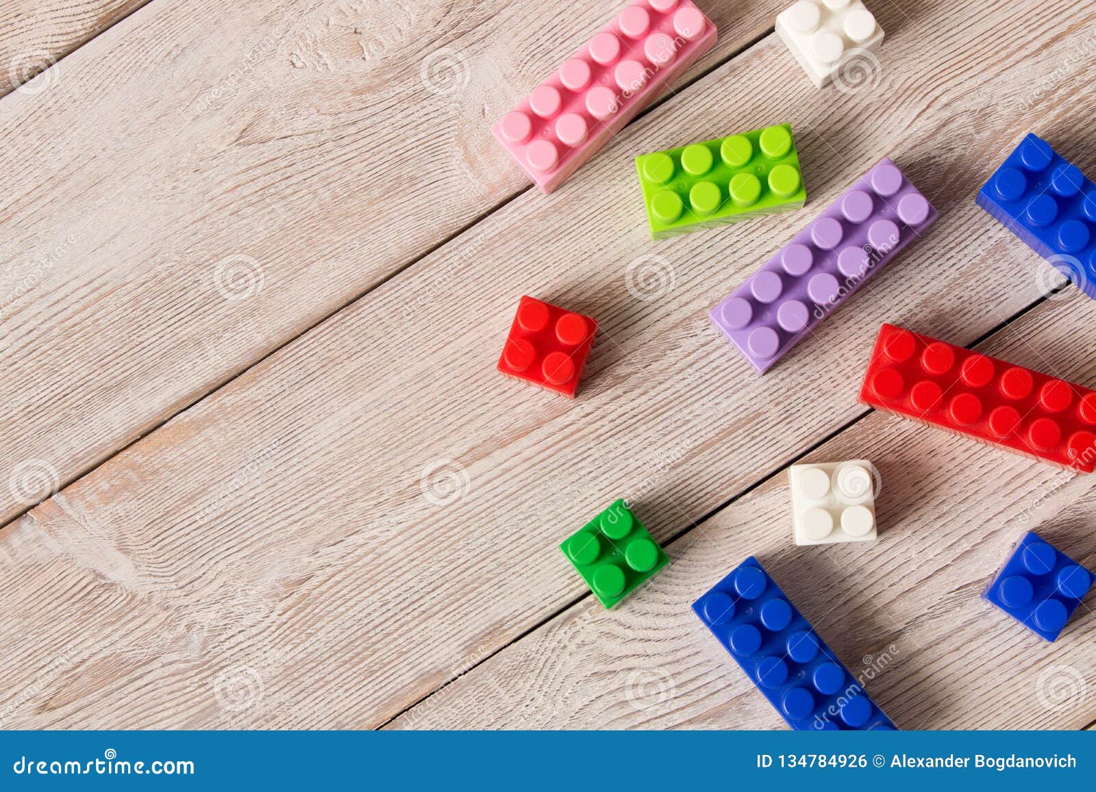 Multi-colored Plastic Construction Set. Children`s Educational Games ...