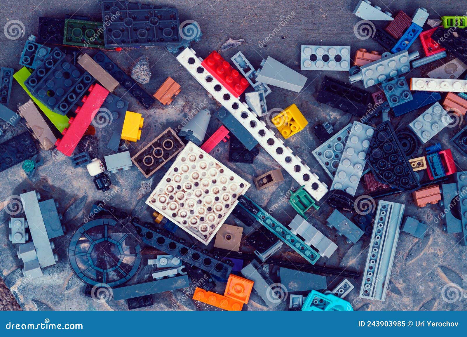 Multi-colored Plastic Construction Set. Children S Educational Games ...