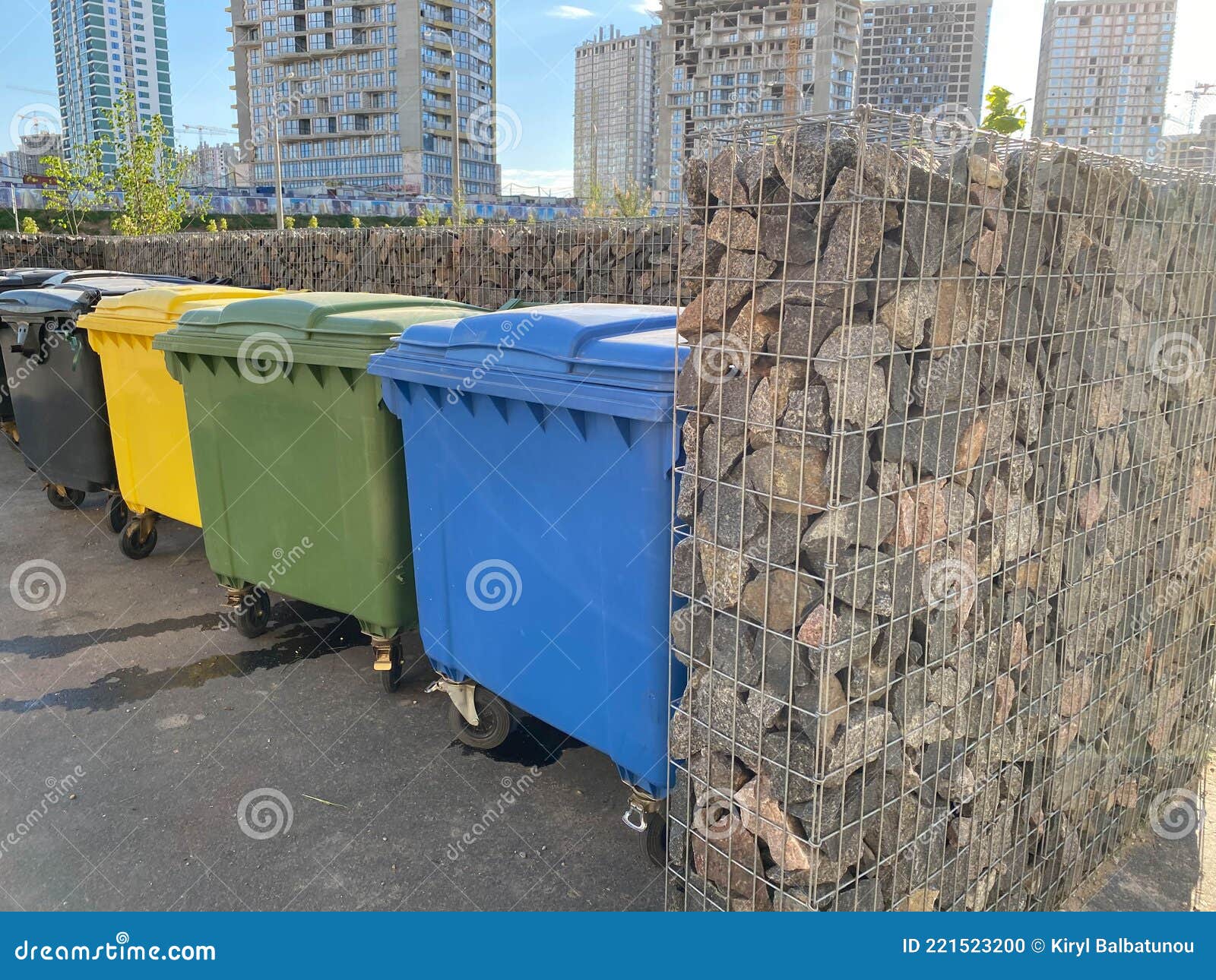 Multi-colored Plastic Containers for Separate Waste Collection Stock ... Multi-colored Plastic Containers for Separate Waste Collection Stock ...