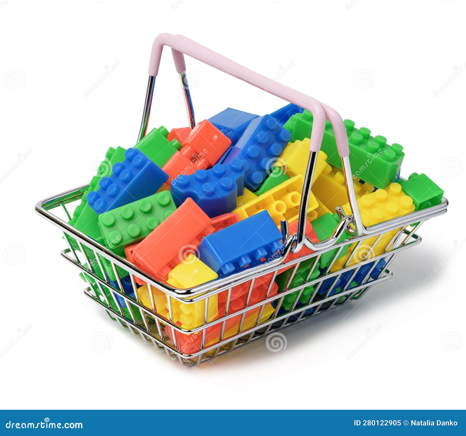 Multi-colored Plastic Cubes of a Children S Designer on a White ...