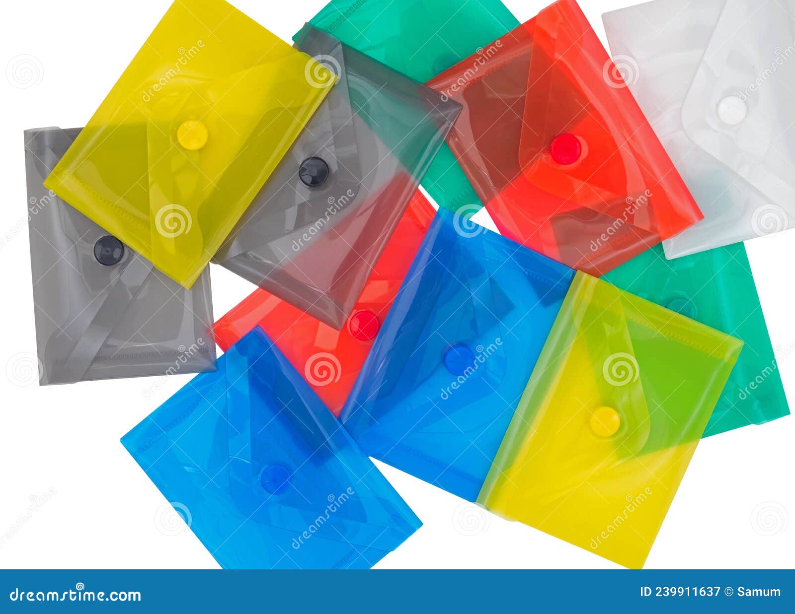 Brightly Colored Folders Isolated Stock Image - Image of educational ...