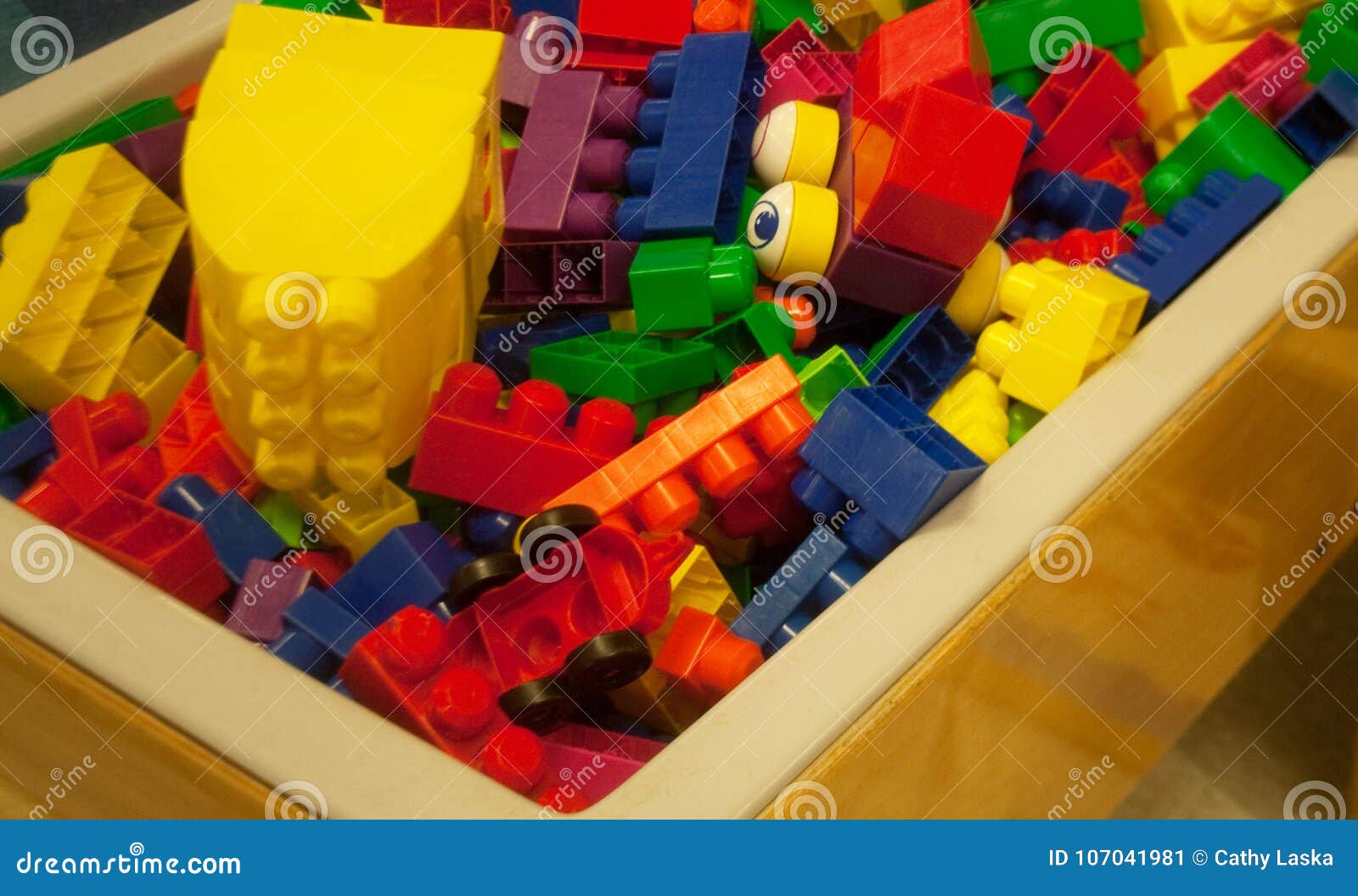 Multi Colored Plastic Toy Blocks of Various Sizes Stock Image - Image ...