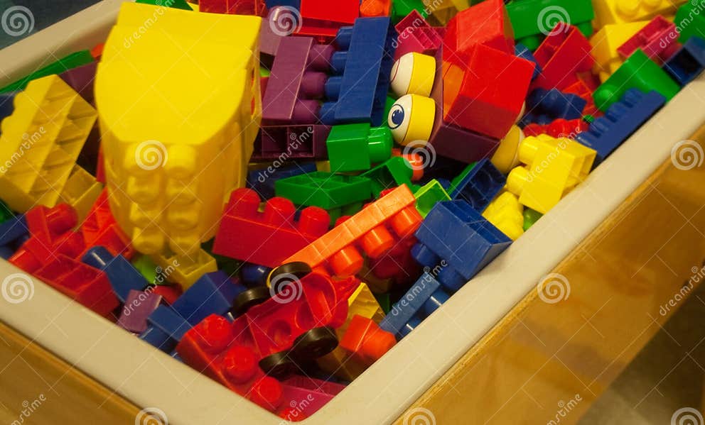 Multi Colored Plastic Toy Blocks of Various Sizes Stock Image - Image ...