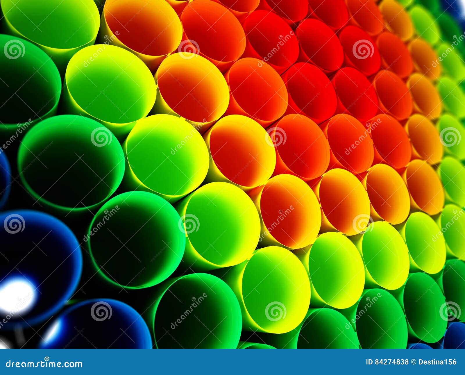 Colored Plastic Bottles With Detergent Isolated On Background . Stock ...
