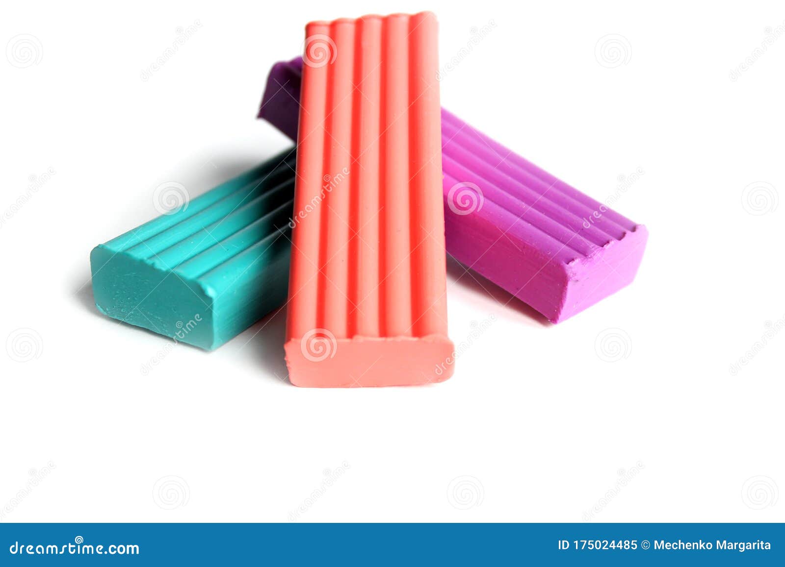 Multi-colored Plasticine on a White Background. Educational Games for ...