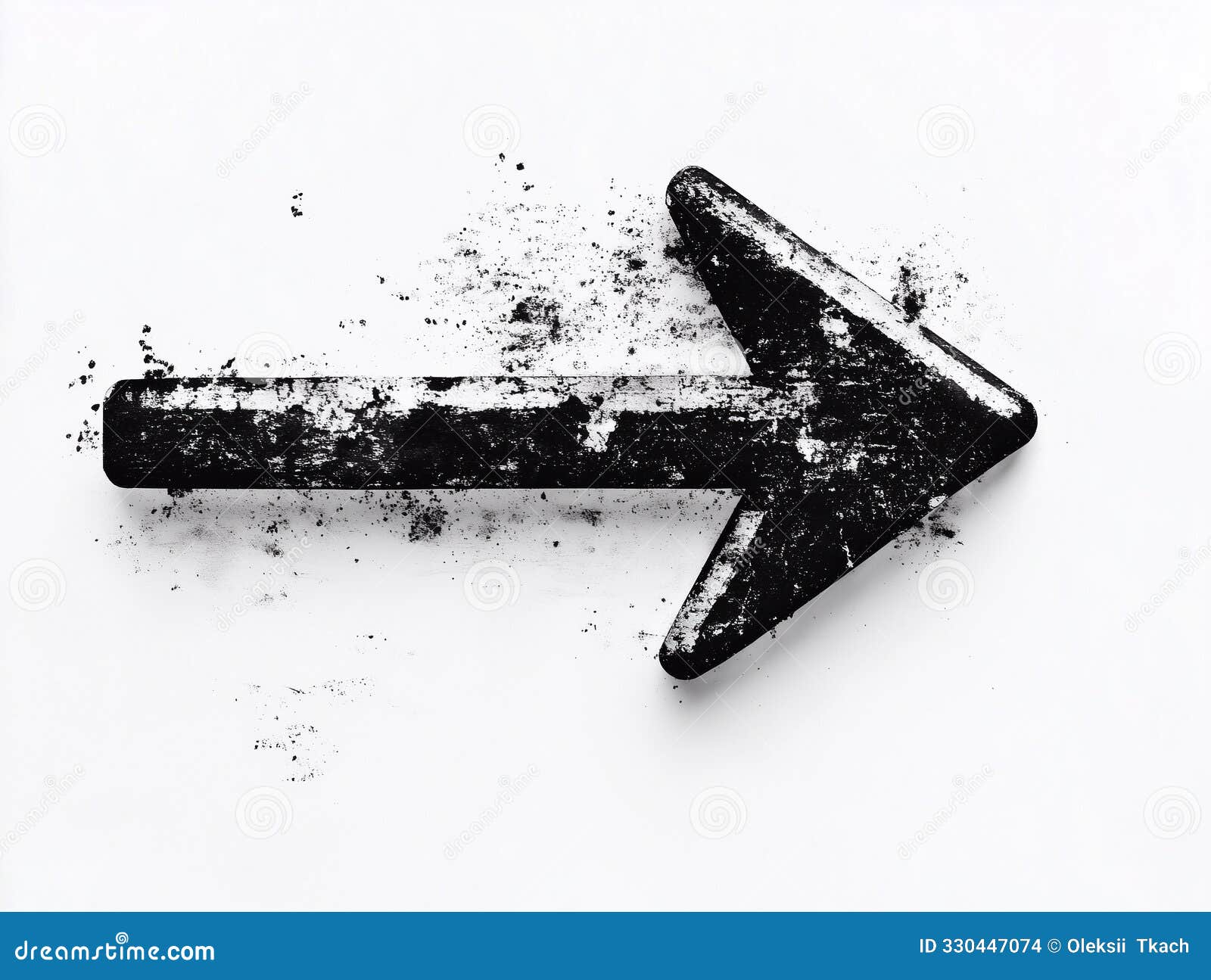 Multi-colored Pointer Arrow with Paint and Watercolor on White ...