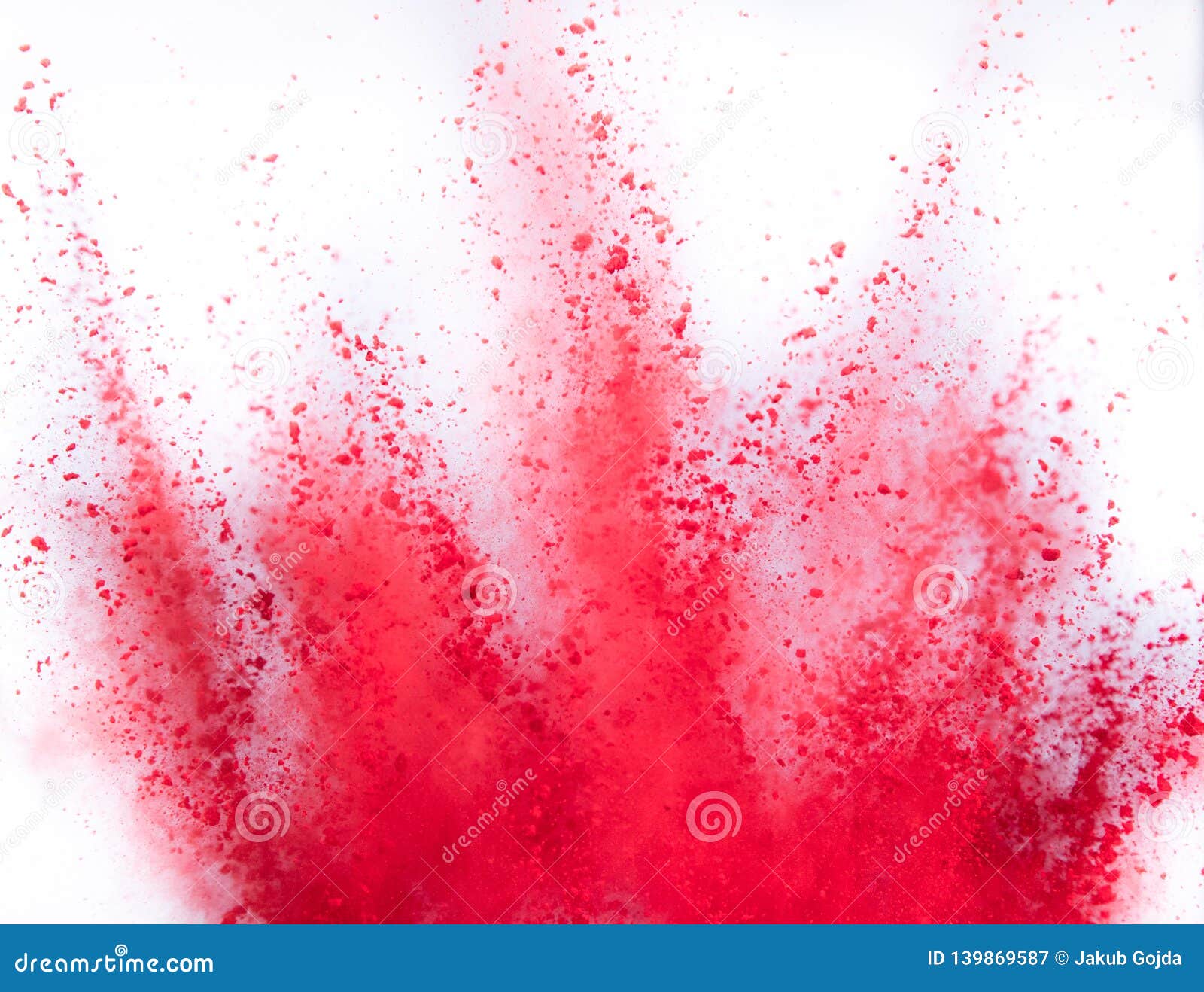 Multi Colored Powder Explosion Isolated on White Stock Image - Image of ...