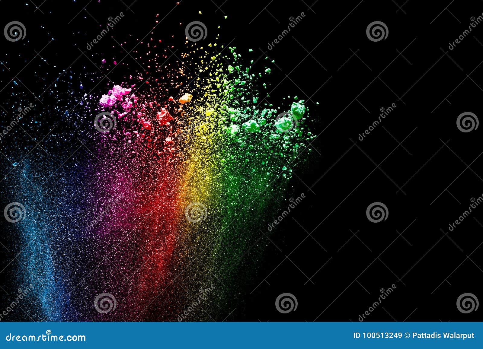 Multi Colored Powder Splash Cloud Stock Image - Image of abstract ...