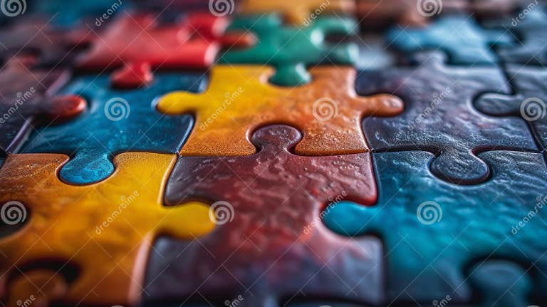 A Multi-colored Puzzle. Autism Recognition Day Stock Photo - Image of ...