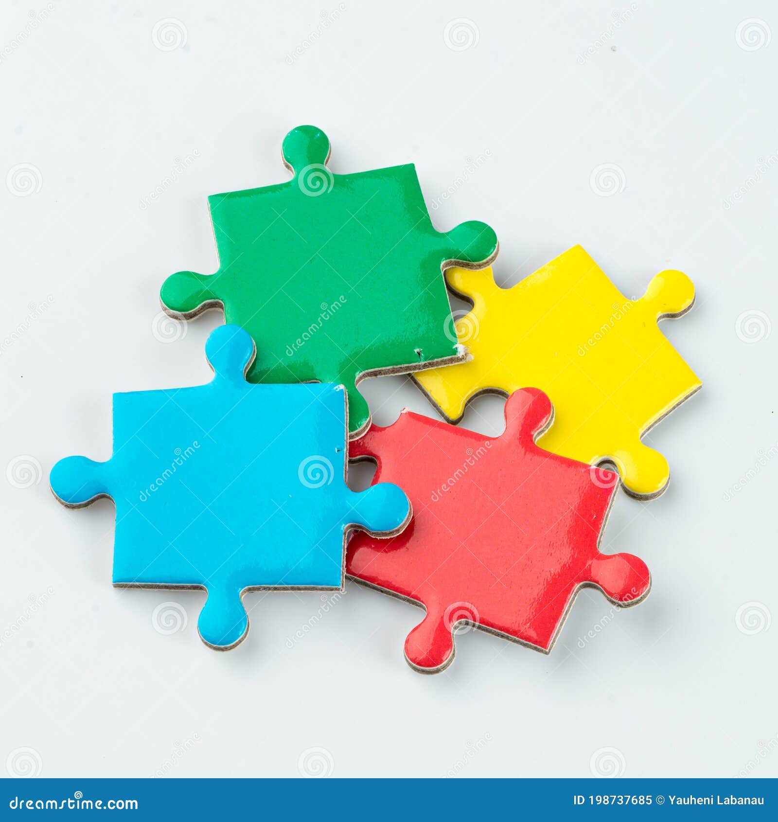 Multi-colored Puzzle Pieces Close-up Stock Image - Image of design ...