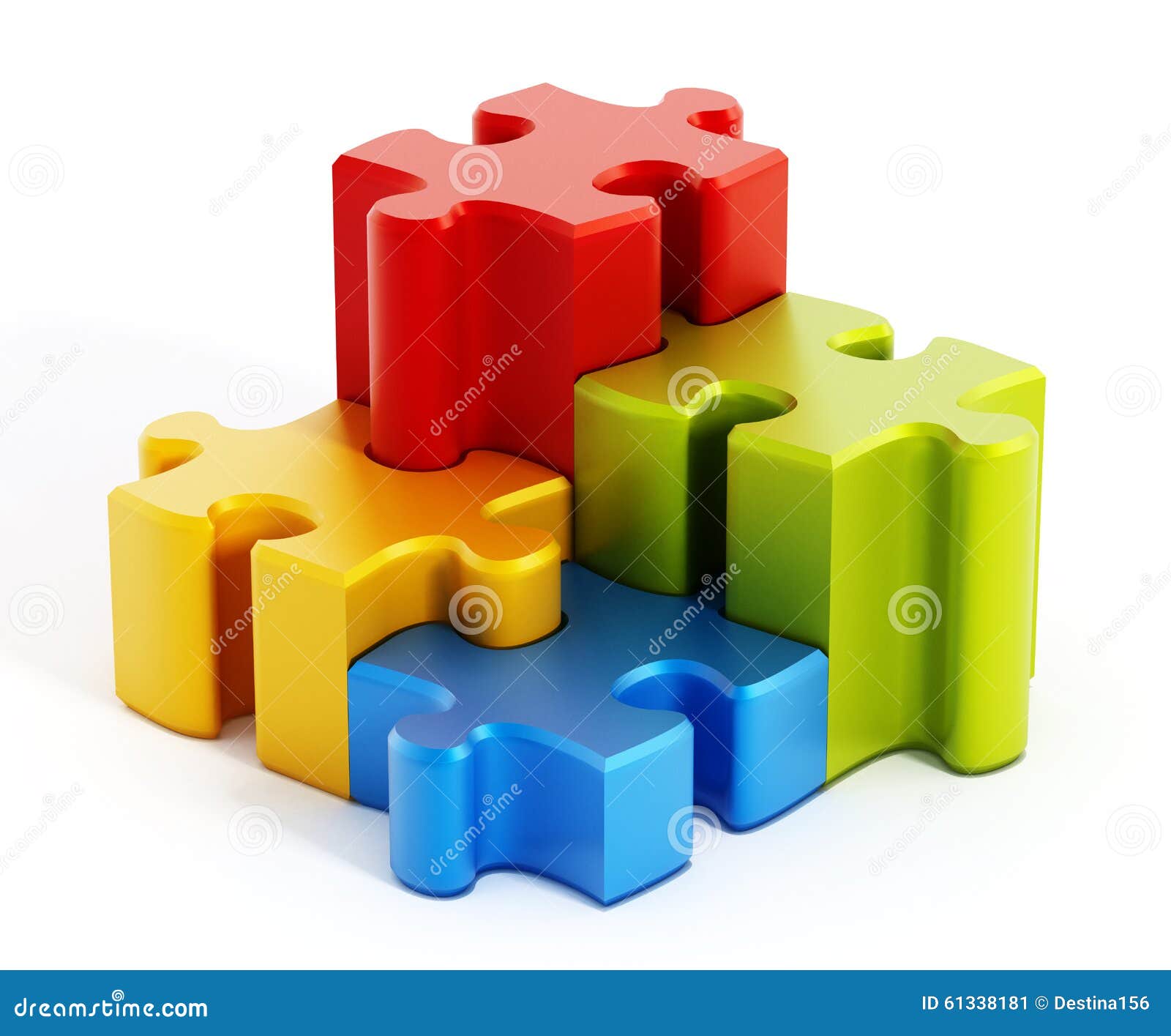 Multi Colored Puzzle Pieces Stock Illustration - Illustration of idea ...