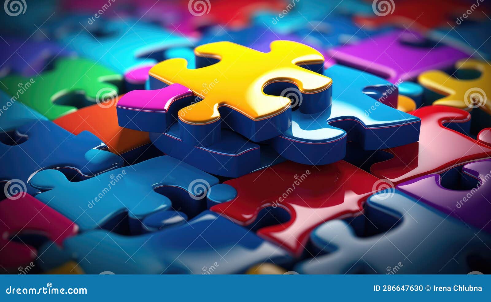 Multi Colored Puzzle Pieces Stock Illustration - Illustration of ...