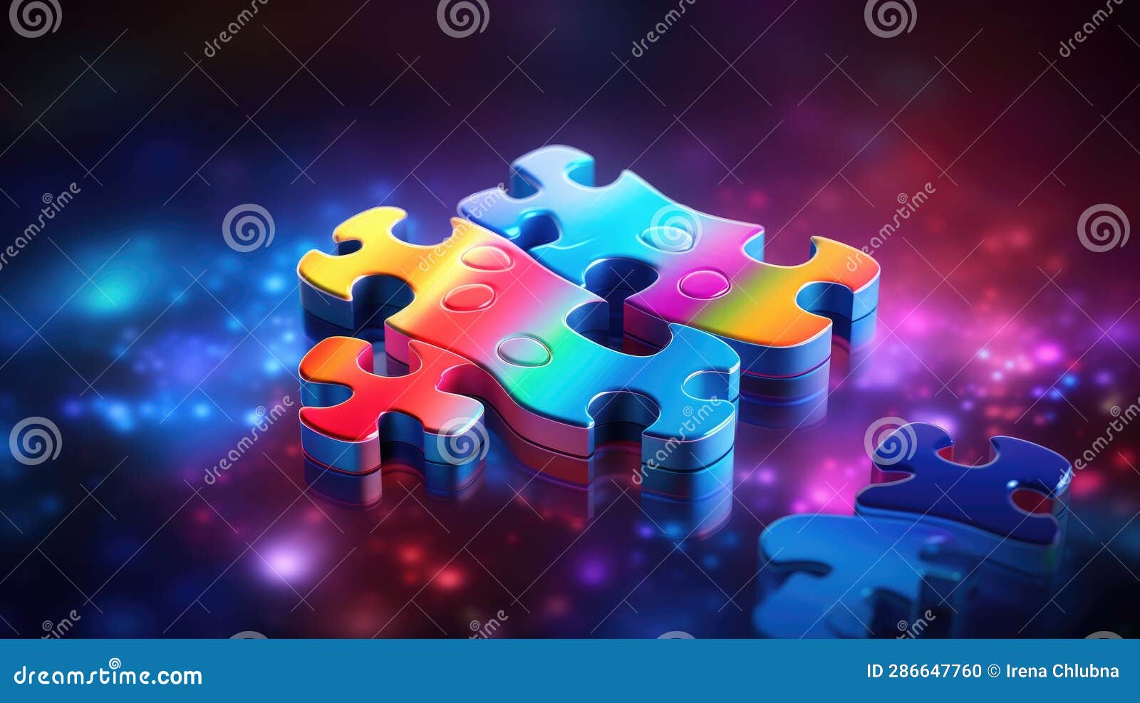 Multi Colored Puzzle Pieces Stock Illustration - Illustration of ...