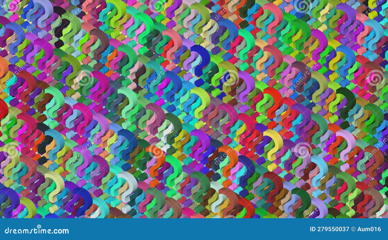 Multi-colored Question Marks Stock Illustration - Illustration of ...