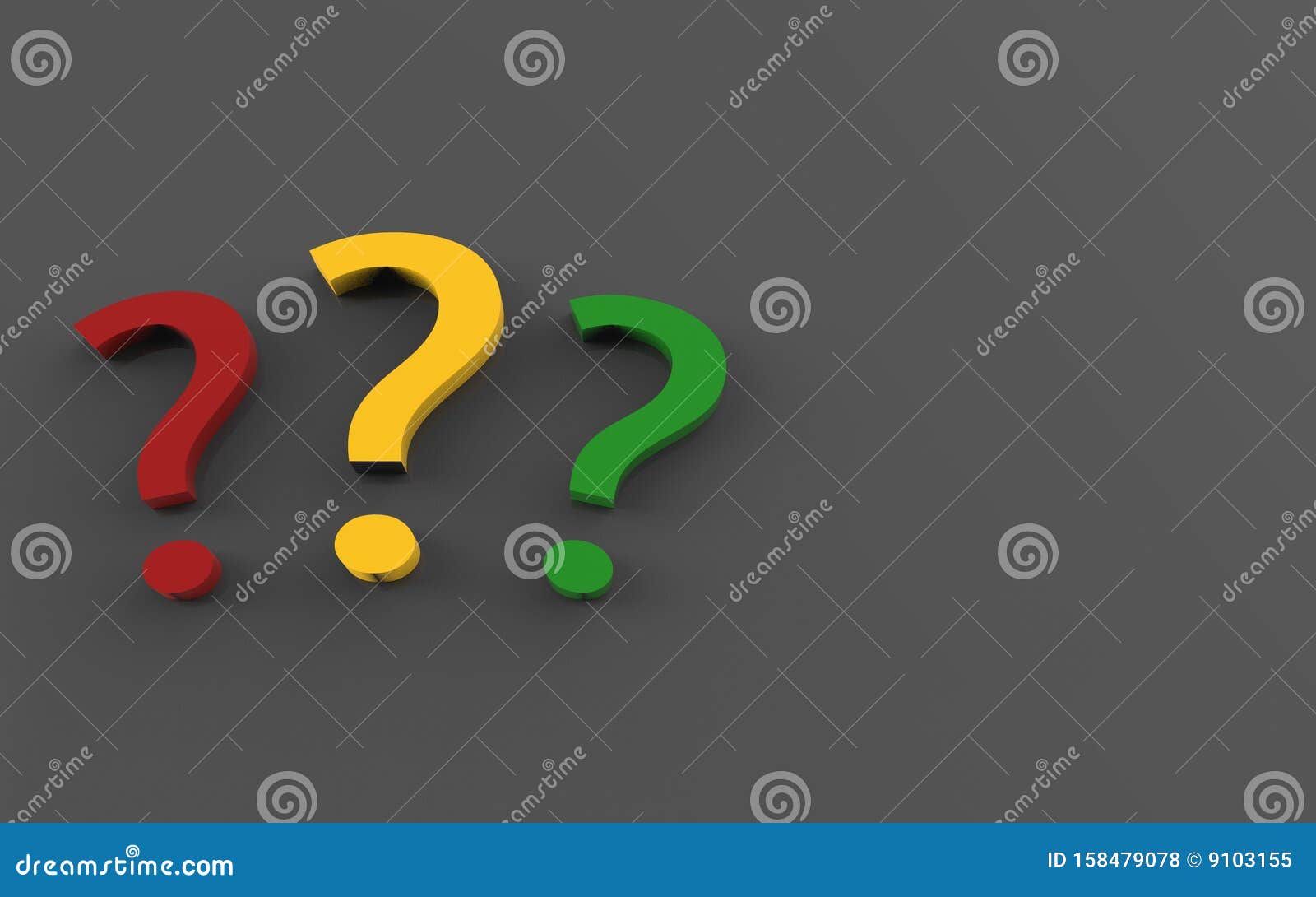 Multi-colored Question Marks on a Gray Background Stock Illustration ...